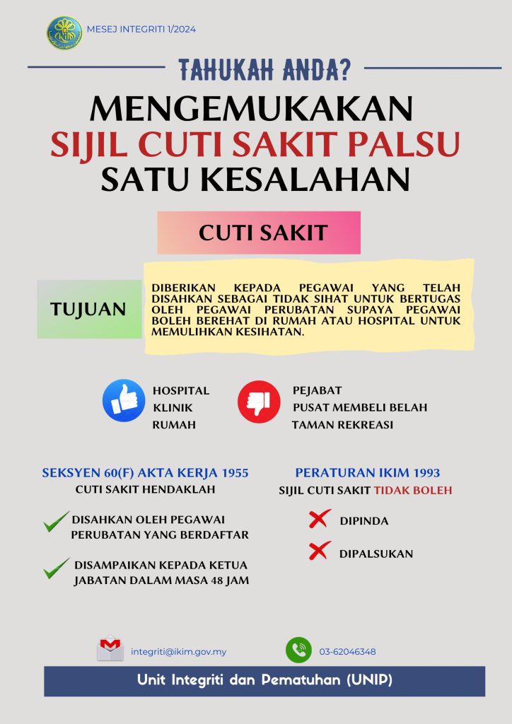 MESEJ INTEGRITI 2024 – Laman Web Rasmi IKIM